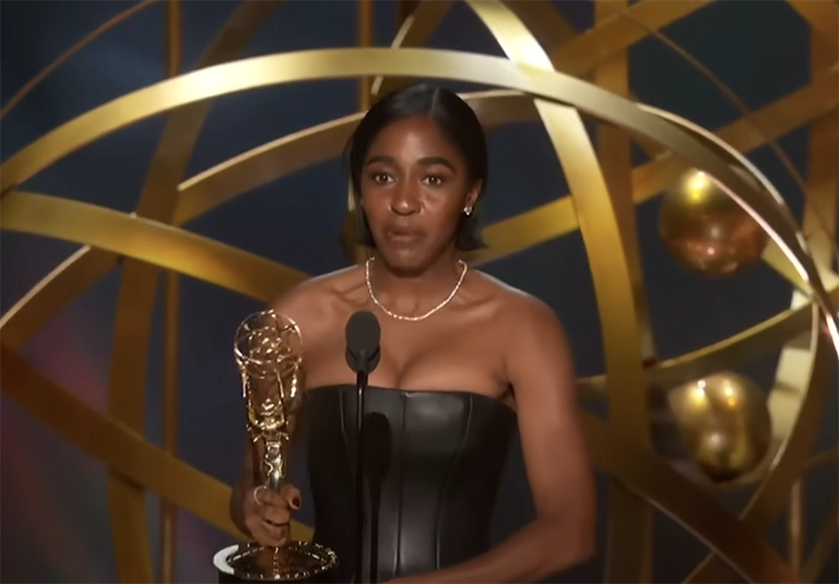 Ayo Edebiri Accepts the Emmy for Supporting Actress in a Comedy Series ...